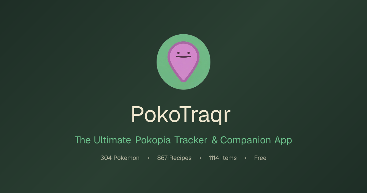 Items — Complete Pokopia Item Database | PokoTraqr